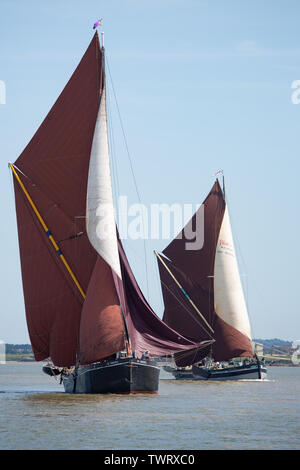 Thames Estuary, United Kingdom. 22nd June, 2019. Blue Mermaid ...
