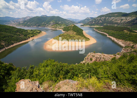 Amazing view of Arda River meander and Kardzhali Reservoir, Bulgaria ...