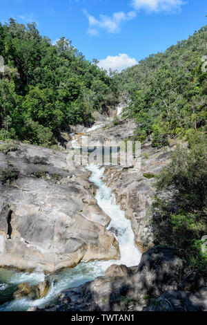 Scenic view of Clamshell Falls at Behana Gorge, Wooroonooran National ...