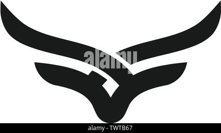 creative and simple bulls horn logo vector Stock Vector Image & Art - Alamy