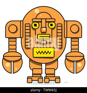 Robot icon. Chatbot outline icon. Cute smiling robot. Vector modern ...