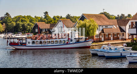 Broads Tours River Boat - Wroxham Norfolk Broads Stock Photo - Alamy