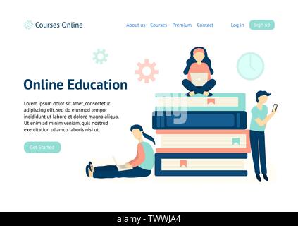 education online theme scene Stock Vector Image & Art - Alamy