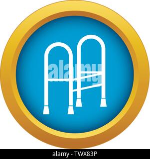 Blue medical walker, illustration, vector on a white background Stock ...