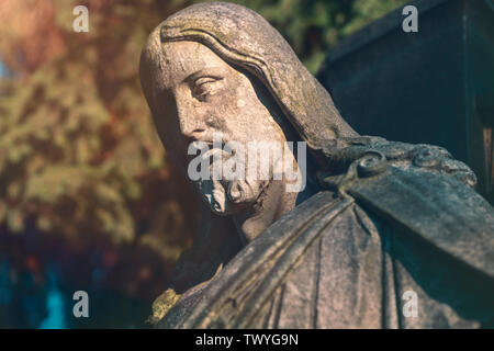 sculpture of jesus. unknown artist of the 19th century Stock Photo - Alamy
