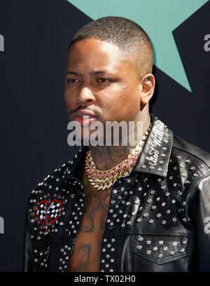 YG attends the 2019 BET Awards on June 23, 2019 in Los Angeles ...