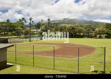 Hana ballpark featuring a baseball field in Maui, Hawaii Stock Photo ...