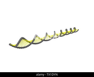 3d rendering of a DNA string isolated in white background Stock Photo ...