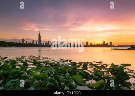 Sunset in Xuanwu Lake Stock Photo - Alamy