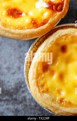 A golden delicacy West Point egg tart Stock Photo - Alamy