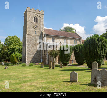 Village parish church of All Saints, Sproughton, Suffolk, England, UK ...