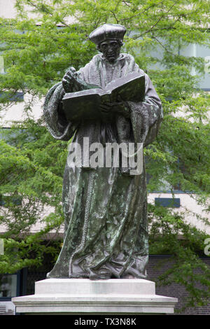 Statue of Desiderius Erasmus in Rotterdam, the Netherlands. The scholar ...