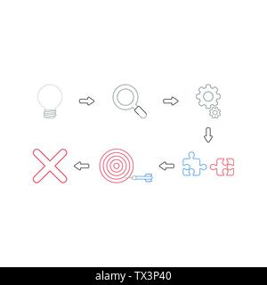 Vector icon concept of unsuccess with grey light bulb bad idea ...