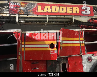 Crushed fire truck, ladder 3, National September 11 Memorial & Museum 9 ...