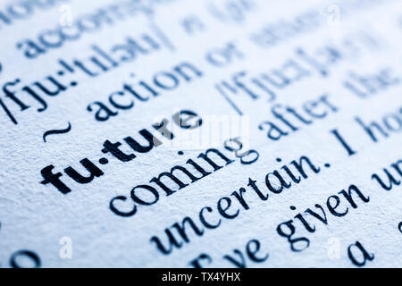 Future Definition Word Text in Dictionary Page Stock Photo - Alamy