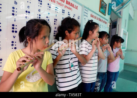 Center for blind children run by Children Action. Young girls playing ...