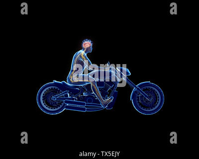 3d rendered illustration of a biker's brain Stock Photo - Alamy