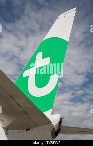 tail of a Transavia Airlines Boeing 737-700 Stock Photo - Alamy