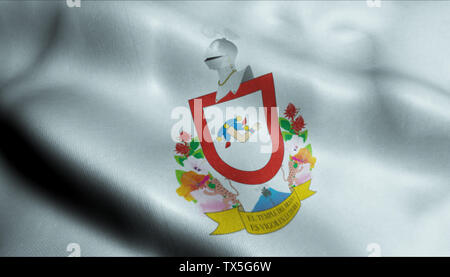 Colima map with Mexican national flag illustration Stock Photo - Alamy