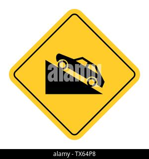 Steep uphill road sign Stock Photo: 137526025 - Alamy