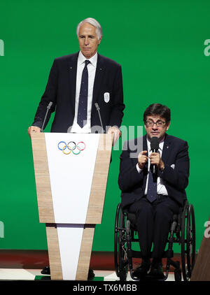 Luca Pancalli, President of the Italian Paralympic Committee during the ...