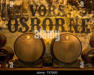 View of the famous "Bodegas Osborne" El Puerto de Santa Maria, Cadiz ...
