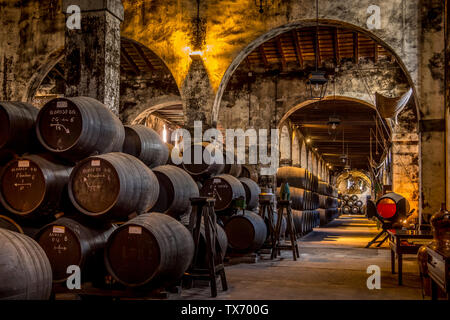 View of the famous "Bodegas Osborne" El Puerto de Santa Maria, Cadiz ...