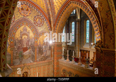 Budapest, NOV 9: Interior view of the famous Matthias Church on NOV 9 ...