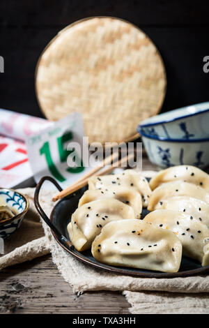 Shanghai traditional snack pot stickers Stock Photo - Alamy
