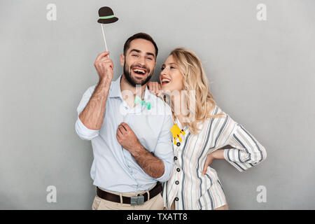 Pleased woman with a fake crown holding a champagne flute Stock Photo ...