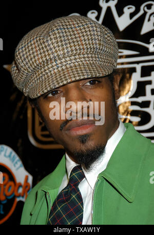 Andre 3000 of OutKast at the Polaroid/OutKast 2004 Grammy Party at a ...