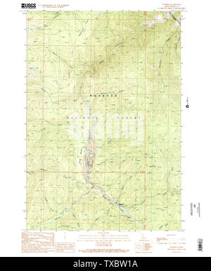 Warren, Idaho, map 1989, 1:24000, United States of America by Timeless ...