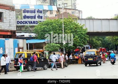Dockyard road railway station ; Bombay Mumbai ; Maharashtra ; India ...
