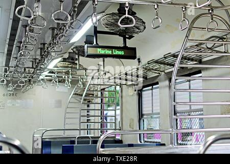 indicator inside local train Mumbai Maharashtra India Asia Stock Photo ...