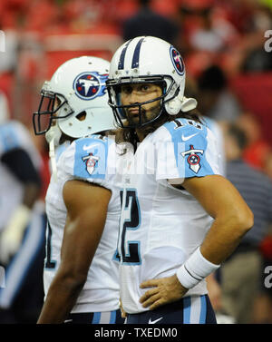 Tennessee Titans quarterback Charlie Whitehurst (12) and quarterback ...