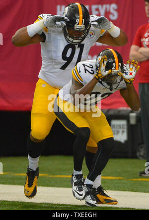 Pittsburgh Steelers defensive end Stephon Tuitt (91) lines up against ...
