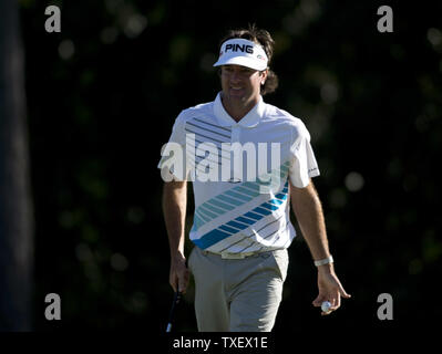 Bubba Watson walks to the green on the sixth hole during a practice ...