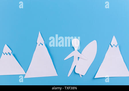 snowboard concept image made of paper Stock Photo - Alamy