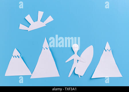 snowboard concept image made of paper Stock Photo - Alamy