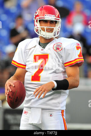 Kansas City Chiefs quarterback Matt Cassel (7) watches a quartet of A ...