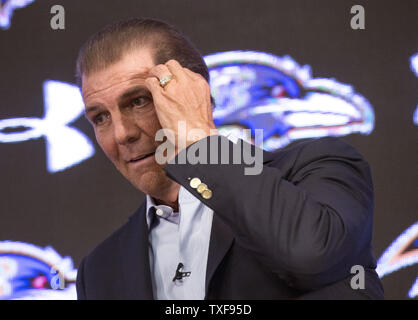 Baltimore Ravens owner Steve Bisciotti speaks during an NFL football ...