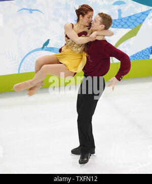 Emily Samuelson and Evan Bates, of the United States, perform their ...