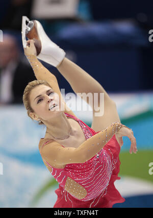 Julia Sebestyen of Hungary skates her short program in the women's ...