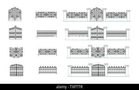 Block gate icons set vector color Stock Vector Image & Art - Alamy