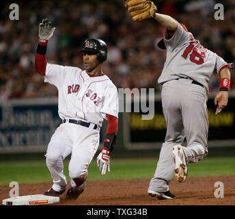Los Angeles Angels' Matthew Lugo runs with the bat to first base during ...