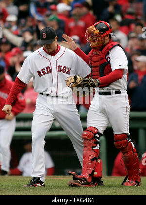 Boston Red Sox closing pitcher Jorge Alcala celebrates after defeating ...