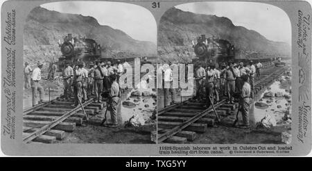 The Gaillard Cut in the Panama Canal crosses the Continental Divide and ...