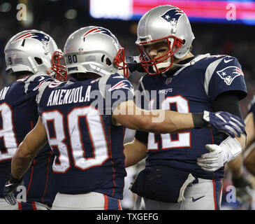 New England Patriots quarterback Danny Etling delivers a pass during ...