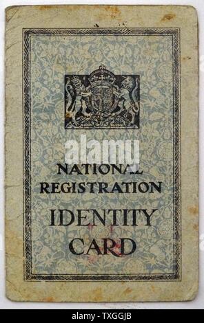 Identification card from the Second World War. Dated 1943 Stock Photo ...
