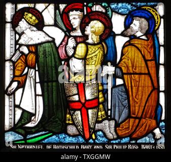 knight stained glass window Stock Photo - Alamy